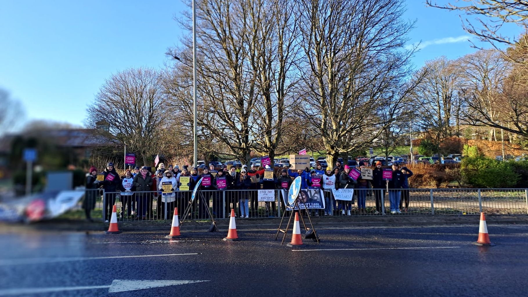 Second Day Of Nurses Striking On The Yorkshire Coast